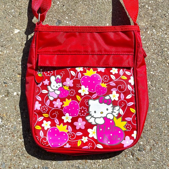 Sanrio | Bags | Hello Kitty Cathy Strawberry Angel Crossbody Bag | Poshmark